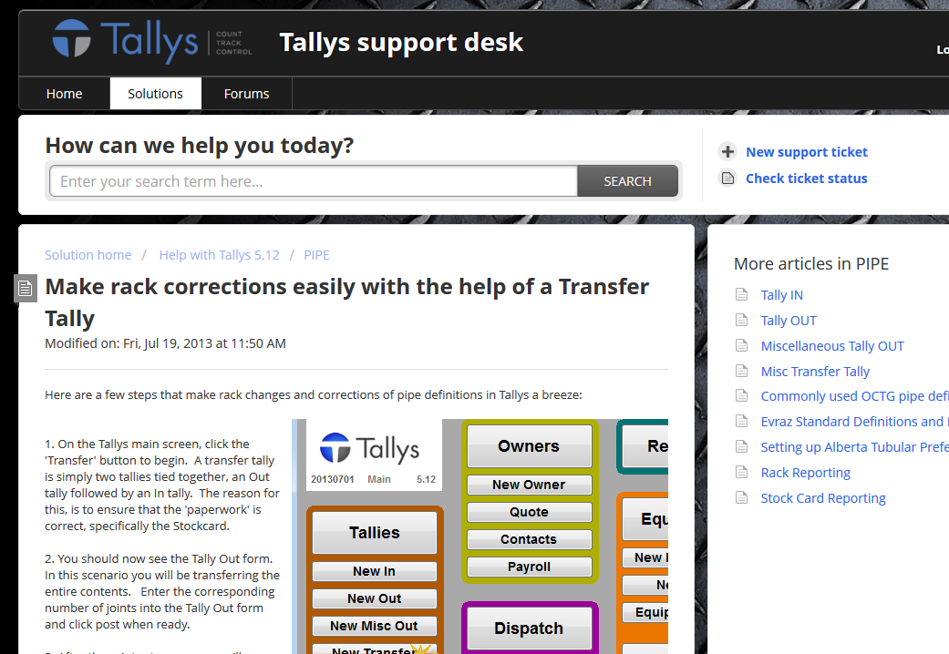 Visit The Tallys Support Desk - Tallys - Count | Track | Control